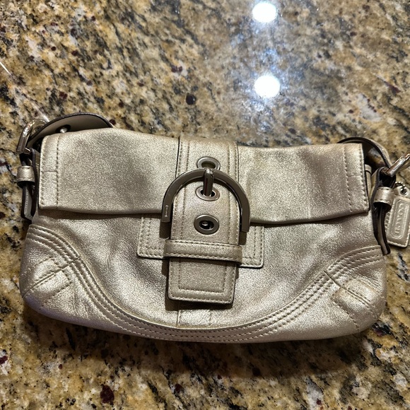 Coach | Bags | Coach Metallic Silver Womens Bag | Poshmark